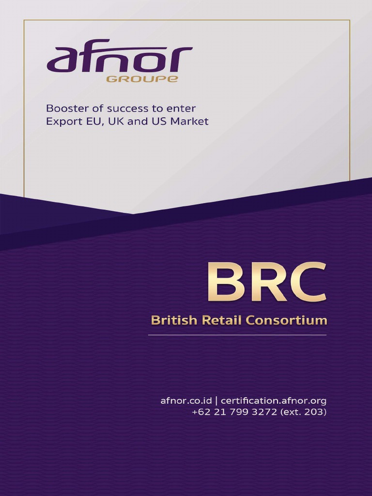BRC Brochure - AFNOR Indonesia | PDF