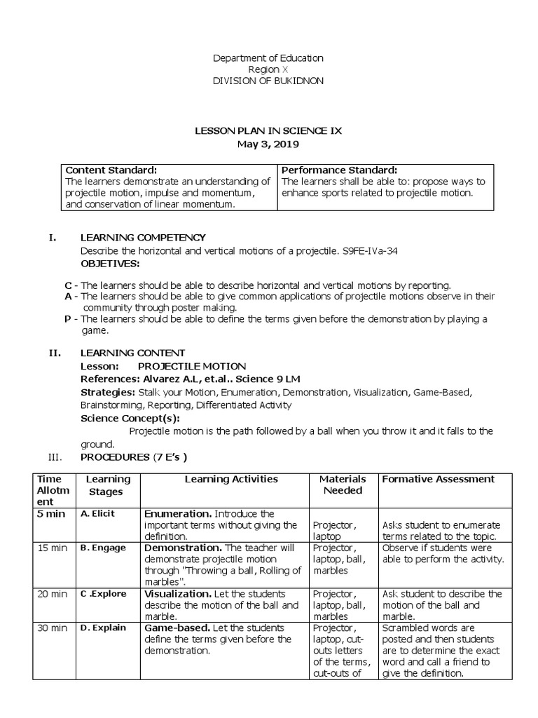 Lesson Plan | PDF | Rubric (Academic) | Lesson Plan