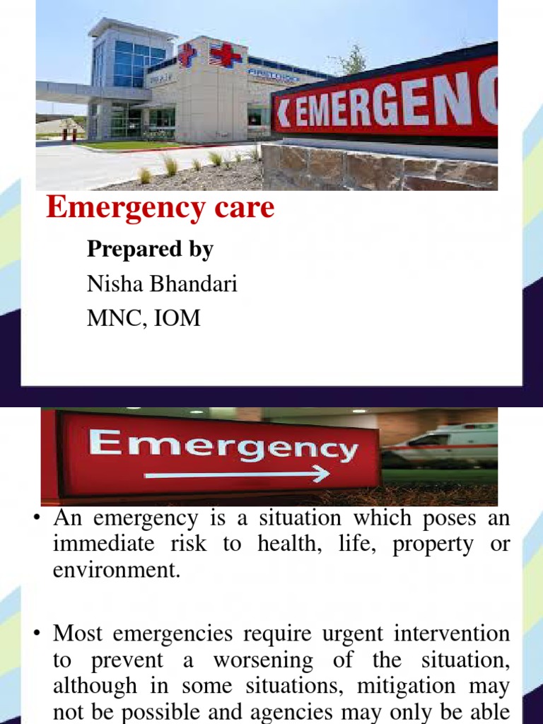 Emergency Care F | PDF | Emergency Department | Emergency Management