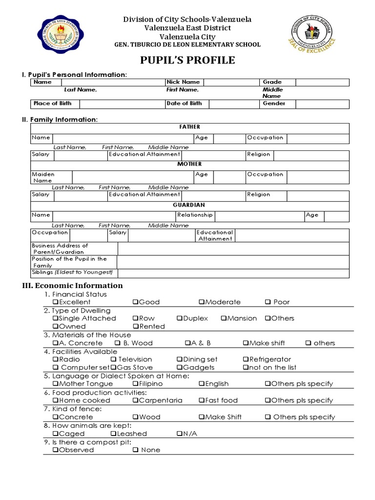Student Profile and Anecdotal Record | PDF | Teachers | Behavior ...