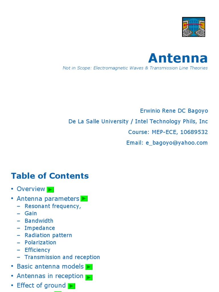 Antenna Fundamentals and Parameters | PDF | Antenna (Radio ...