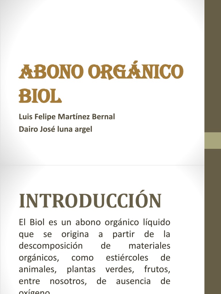Los beneficios del abono orgánico Biol y su proceso de elaboración ...