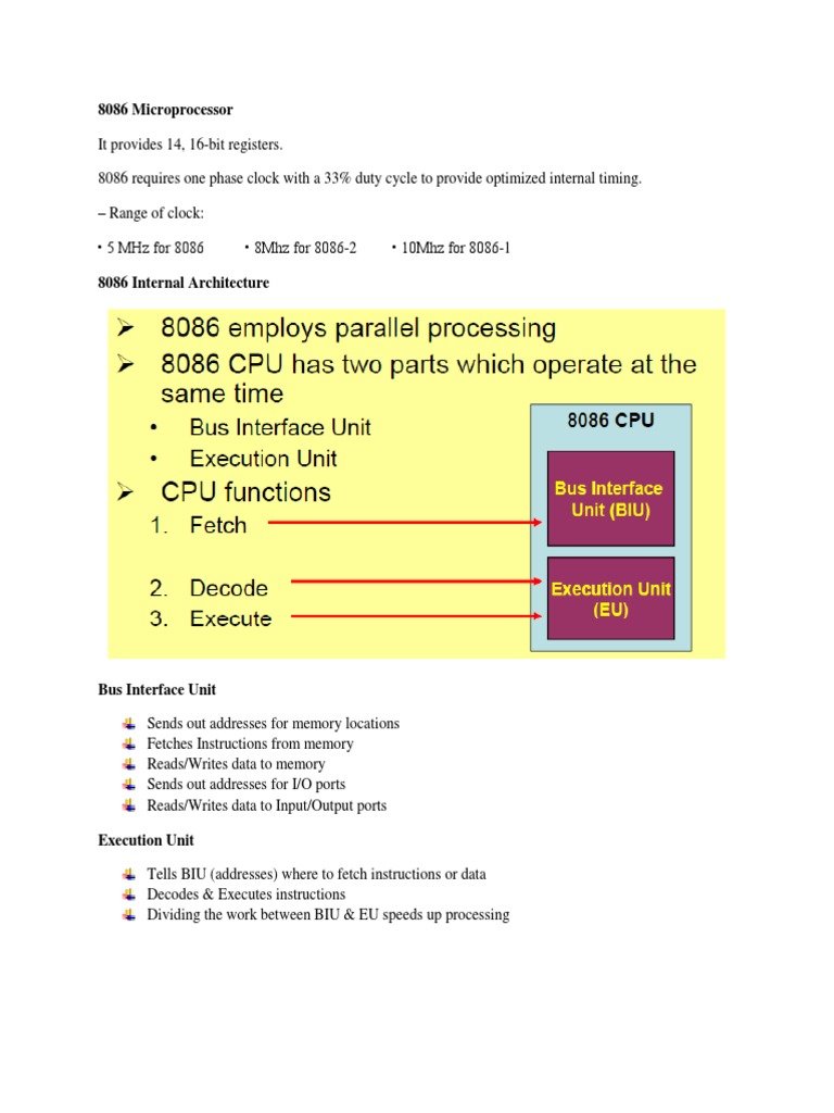 8086 Microprocessor | PDF | Subroutine | Central Processing Unit
