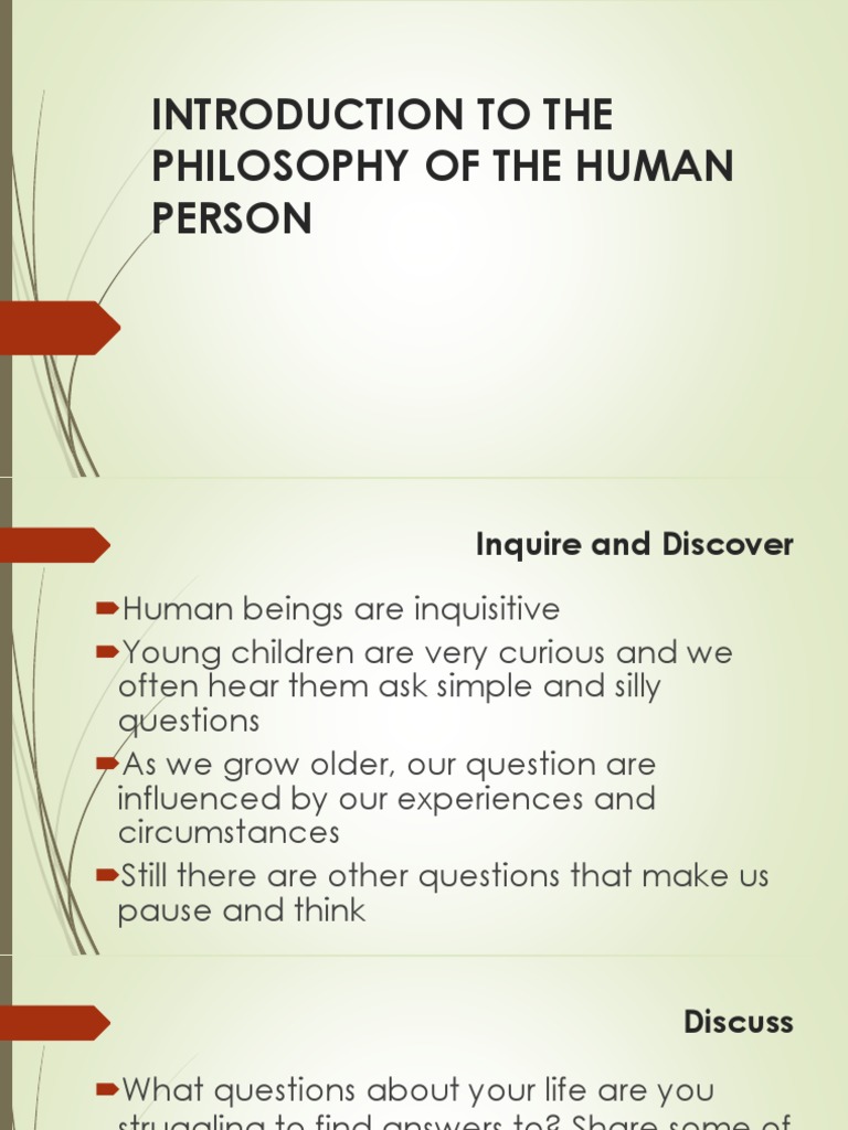 Introduction To The Philosophy of The Human Person | PDF | Reason ...