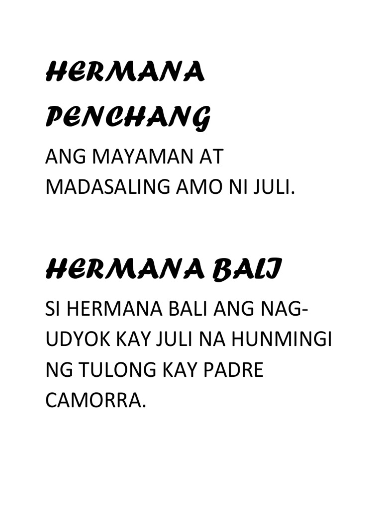 Hermana Penchang | PDF