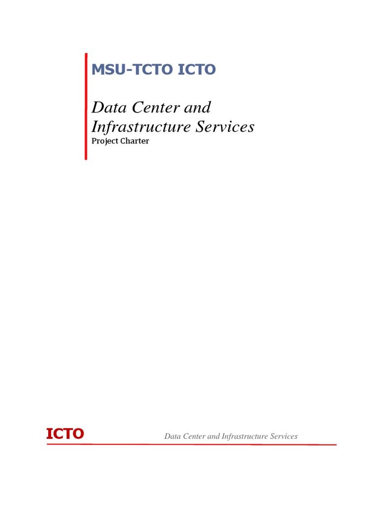 Data Center Charter | PDF | Data Center | Project Management