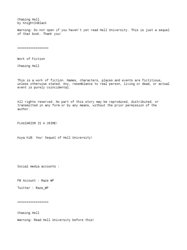Chasing Hell | PDF