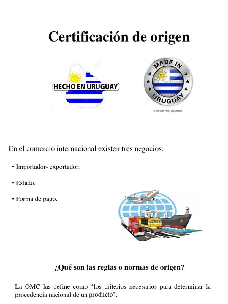Certificación de Origen | PDF | aduana | Uruguay