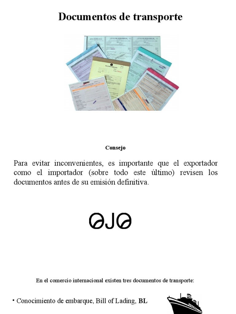 Documentos de Transporte | PDF | Logística | Transporte de mercancías