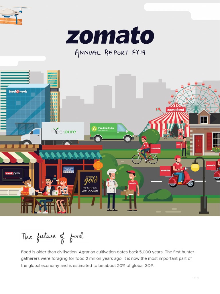 Zomato Annual Report | PDF | Restaurants | Foods