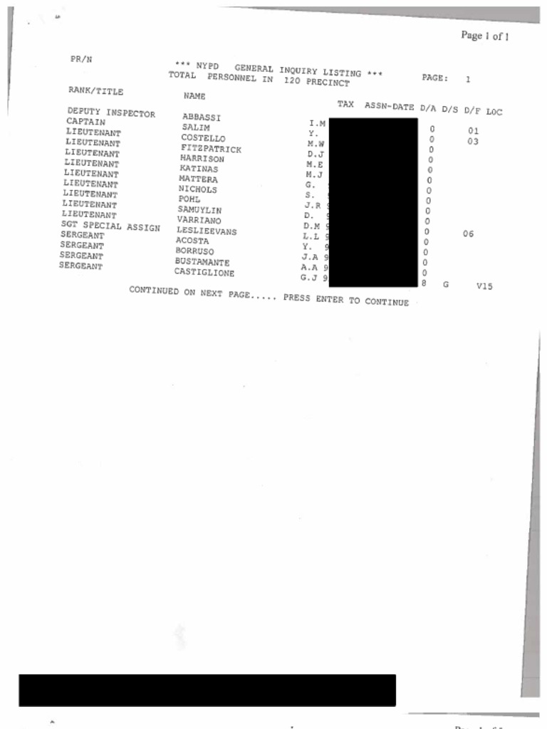 Staten Island Precinct Rosters | PDF | New York City Police Department ...