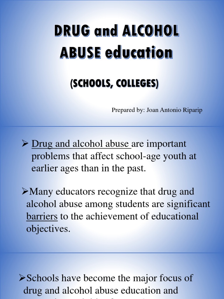 Drug and Alcohol Education Approaches | PDF | Alcohol Abuse | Substance ...