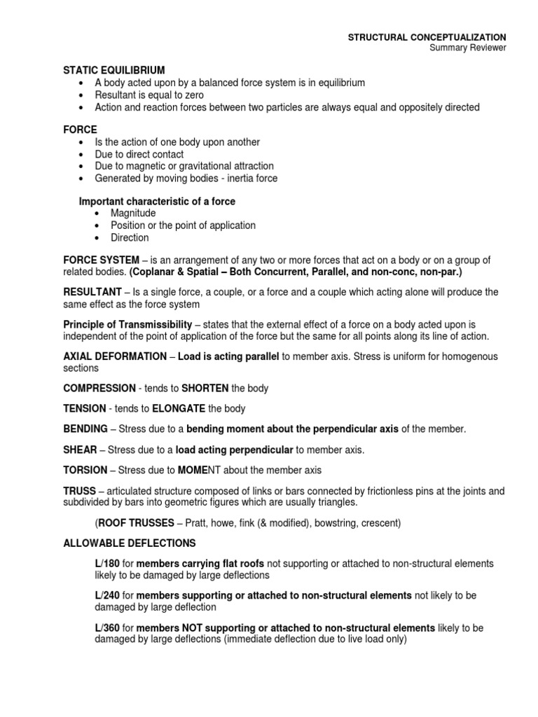 Meg Structural Conceptualization Summary | PDF | Beam (Structure ...