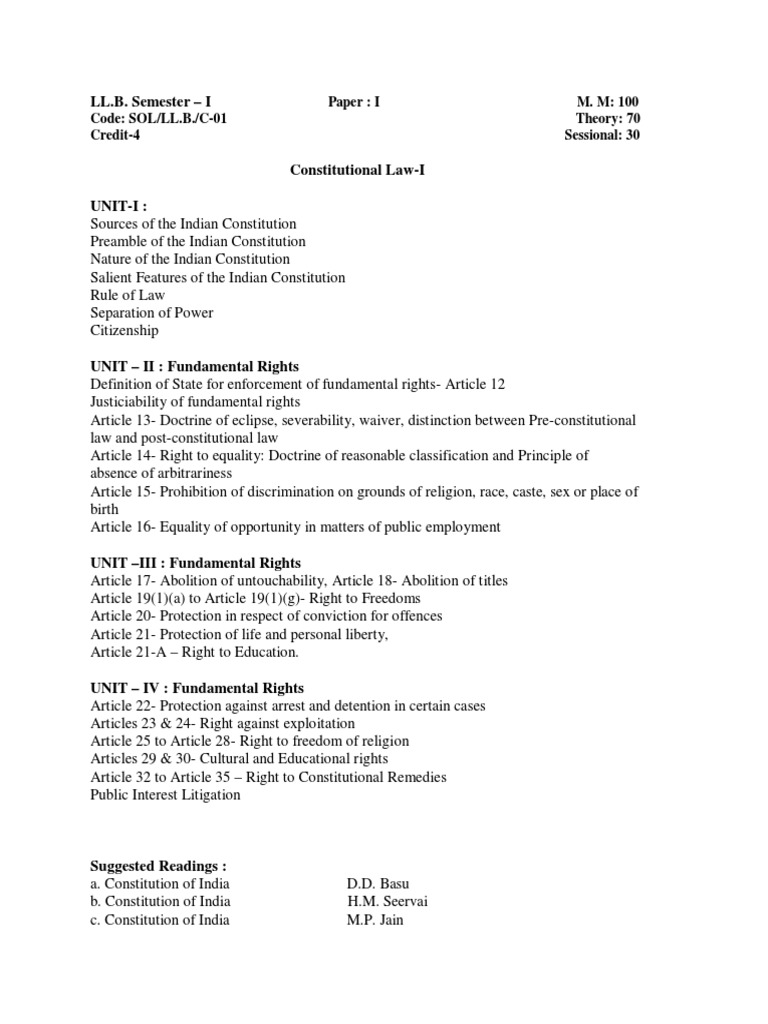 LLB Syllabus 1st Sem 5spt 16 | PDF | Tort | Crime & Violence