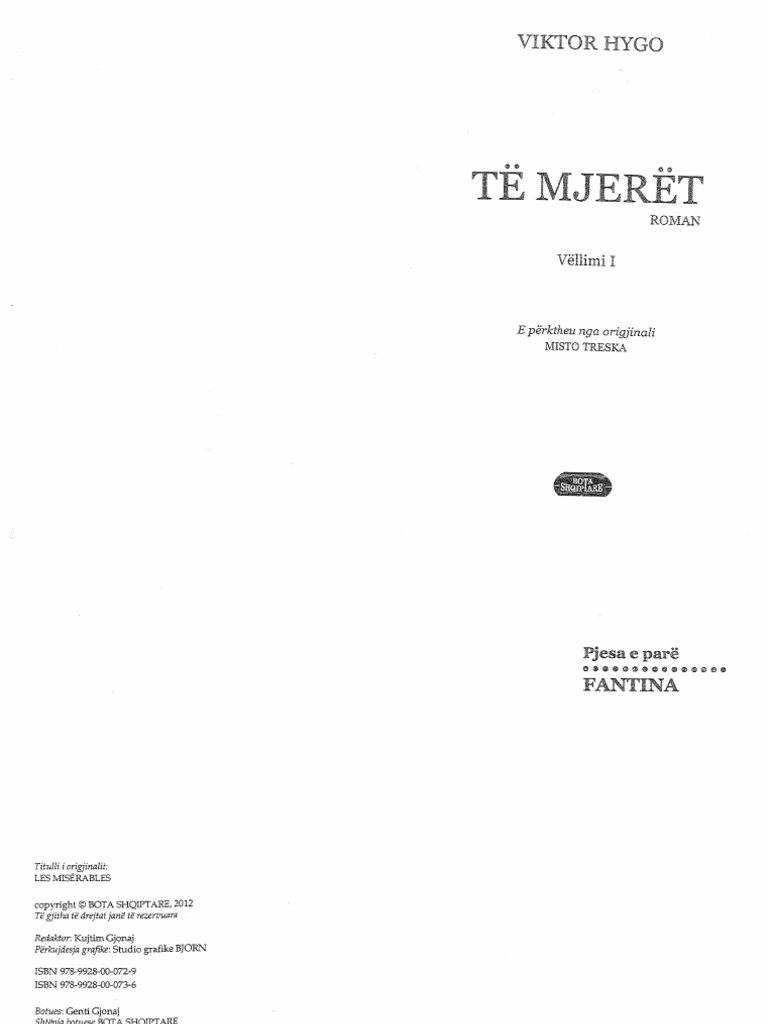 Viktor Hygo - Te Mjeret - Vellimi I 1 | PDF