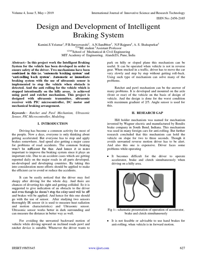 Design and Development of Intelligent Braking System | PDF | Traffic ...