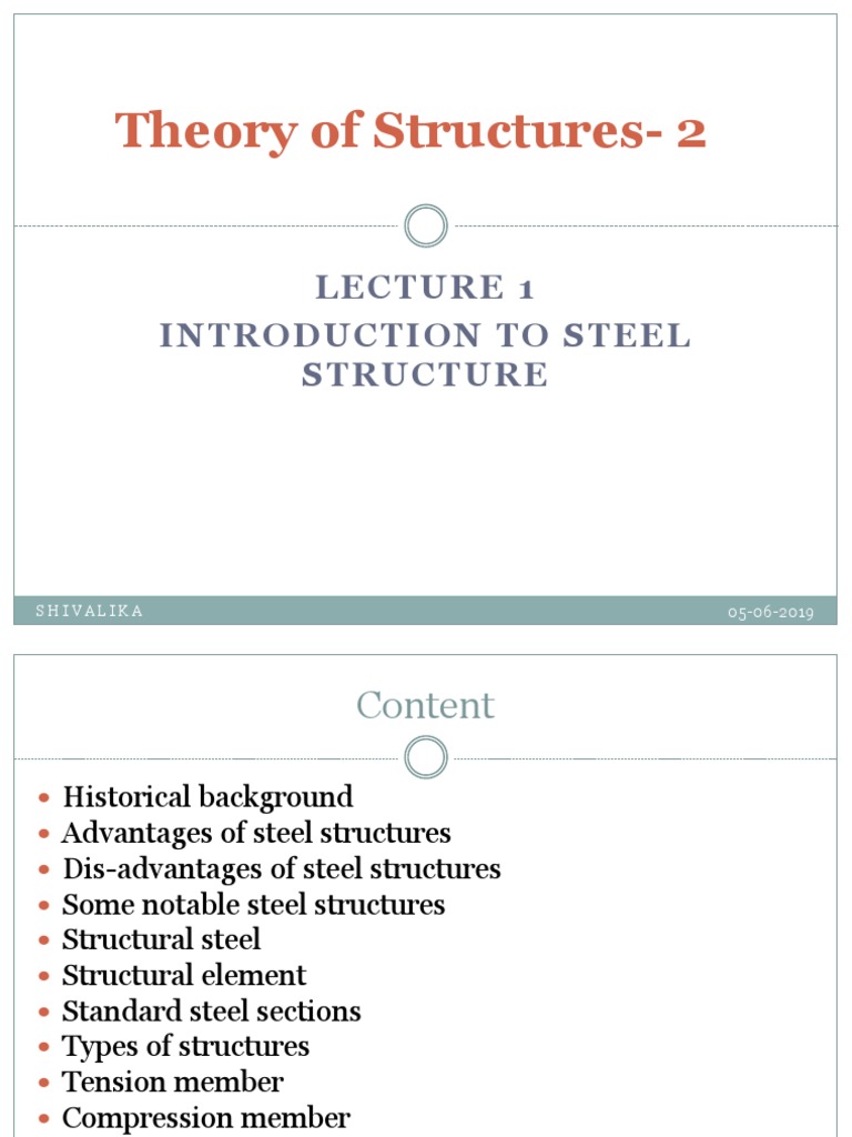 Theory of Structures-2: Introduction To Steel Structure | PDF | Rivet ...