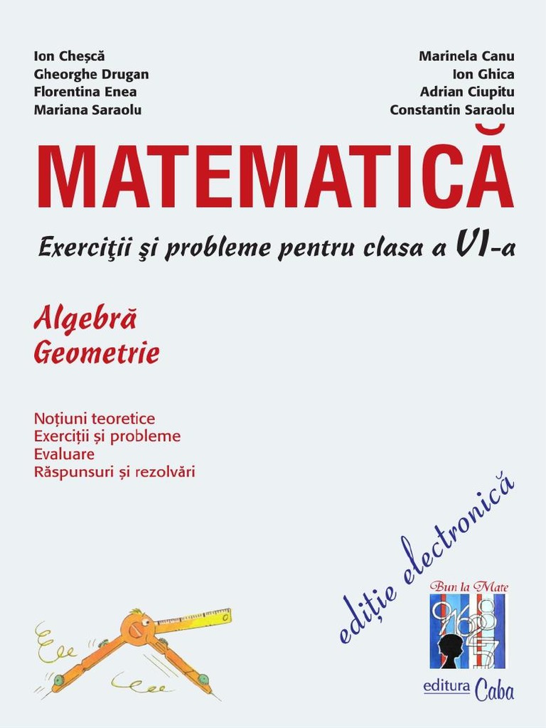 (PDF) Preview Matematica-Exercitii Si Probleme Pentru Clasa A VI-A-Algebra-Geometrie | PDF