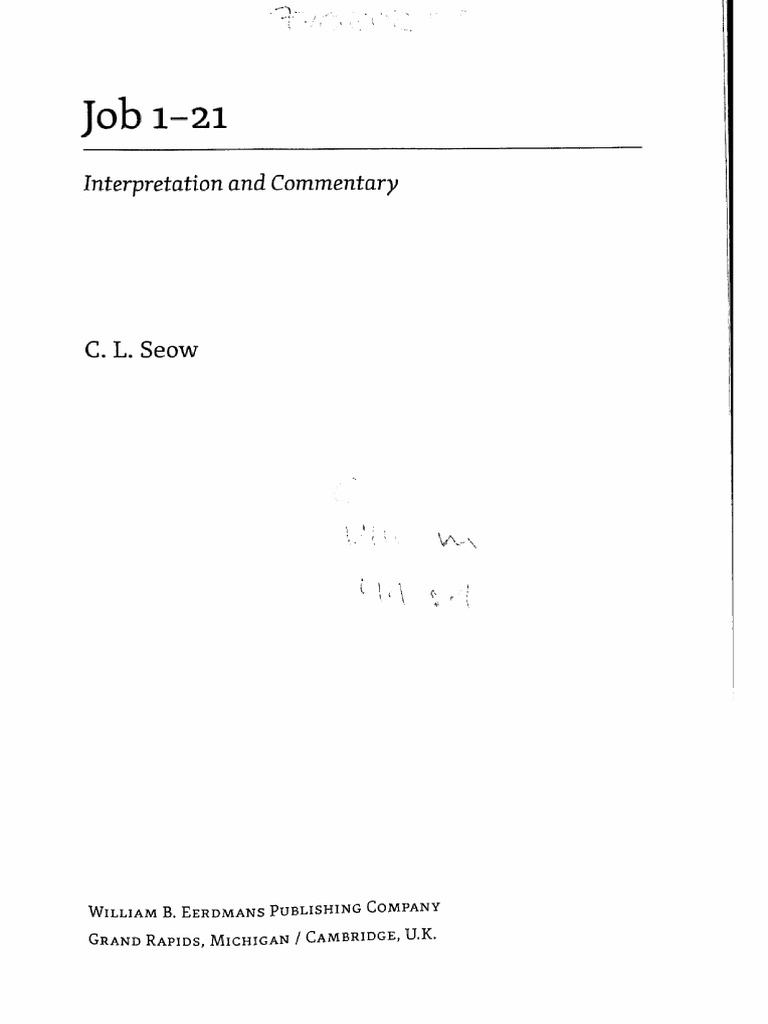 Job 1-21, Interpretation and Commentary | PDF