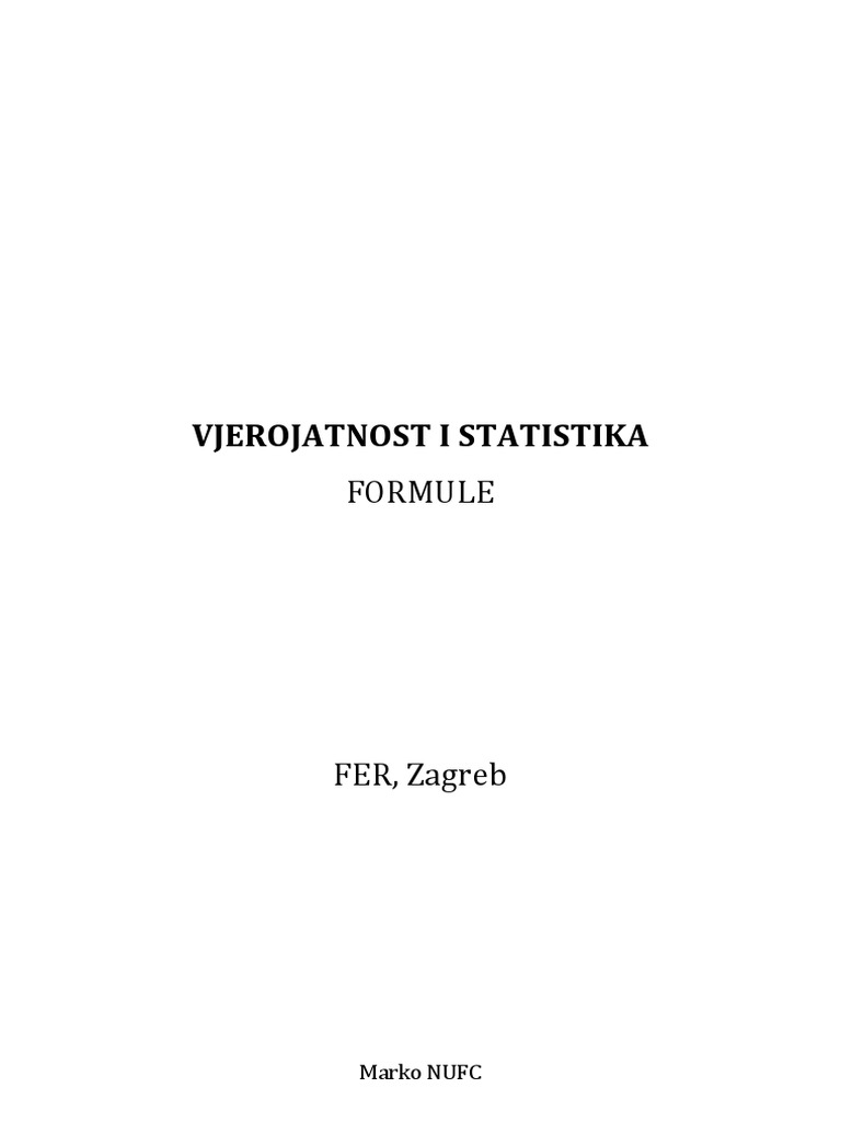 Formule Statistika | PDF