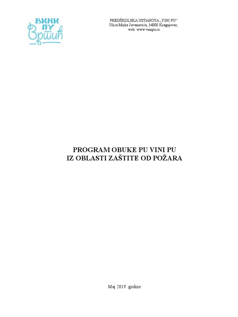1.program Osnovne Obuke - Pu Vini Pu | PDF