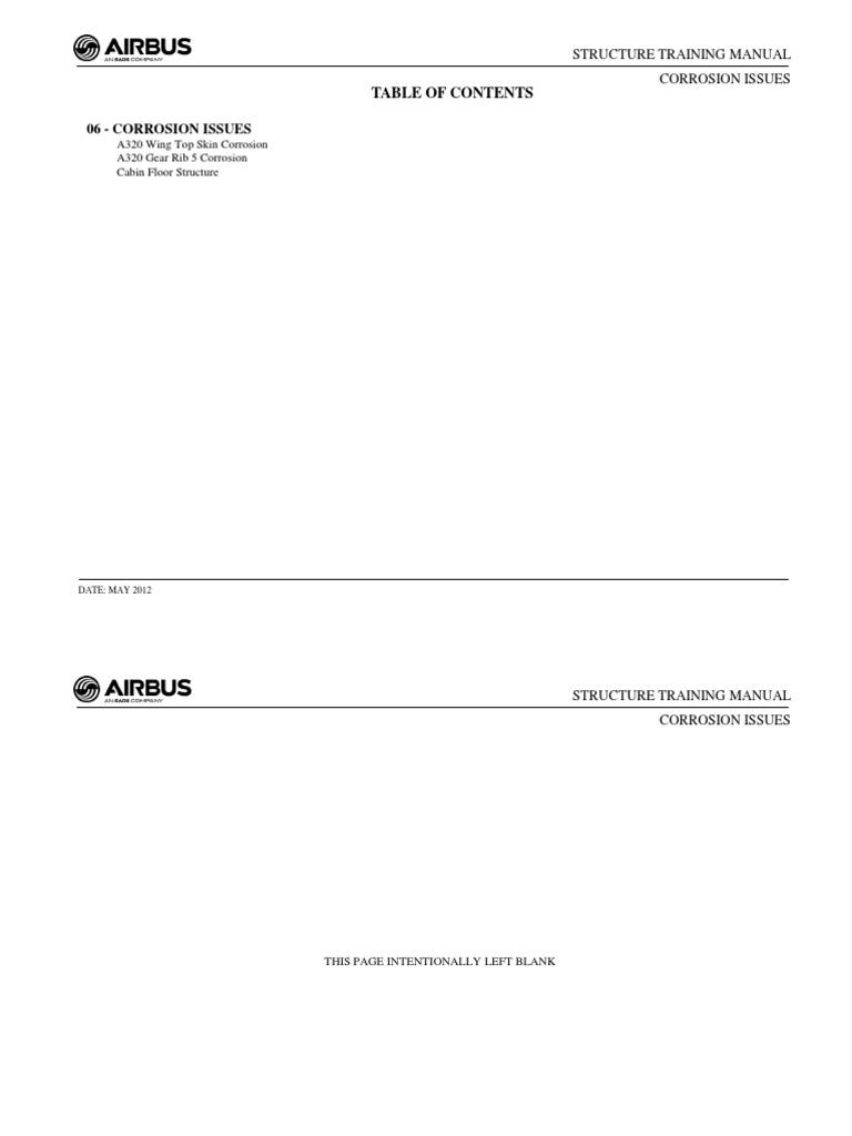 06 - Corrosion Issues: A320 Wing Top Skin Corrosion A320 Gear Rib 5 ...