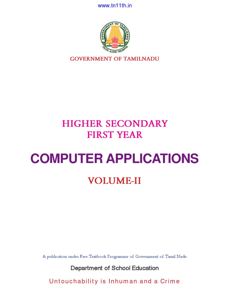 11th Std-Computer Applications Vol-II EM - WWW - tn11th - in | PDF ... 11th Std-Computer Applications Vol-II EM - WWW - tn11th - in | PDF ...