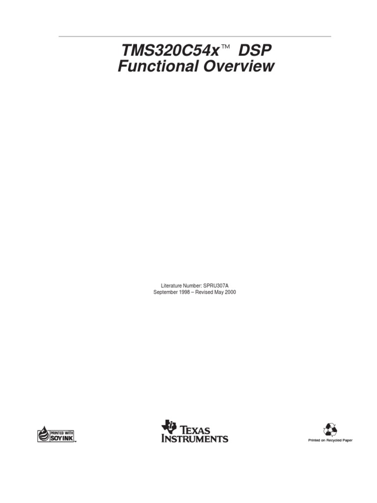 TMS 320C 54x - DSP Functional Overview | PDF | Digital Signal Processor ...