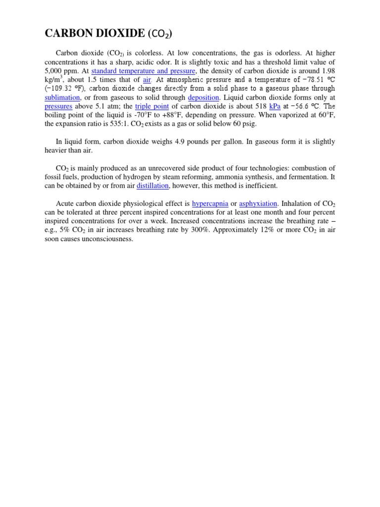 All About Carbon Dioxide | PDF | Carbon Dioxide | Atmosphere Of Earth