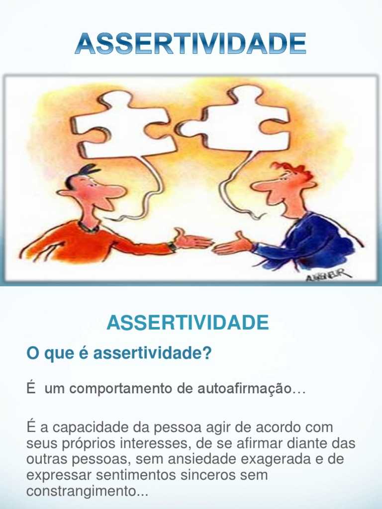 5 ASSERTIVIDADE Power Point | PDF | Comportamento | Conceitos psicológicos