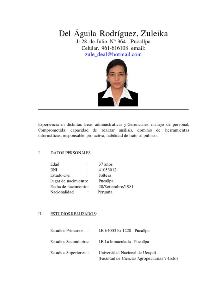 CV Zuleika | PDF