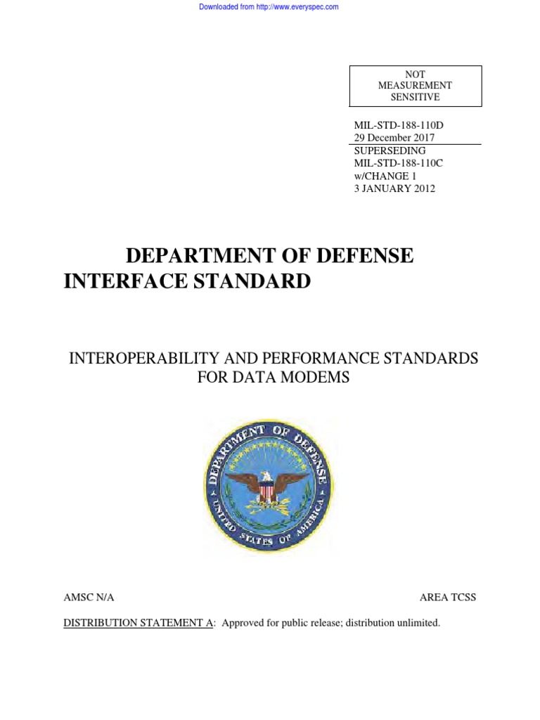 Mil STD 188 110D | PDF | Modulation | Bit Rate
