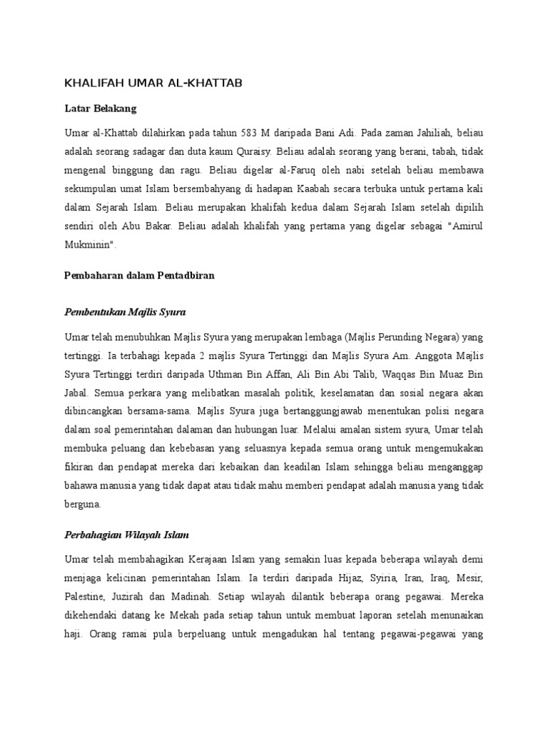 Khalifah Umar Al Khattab Pdf