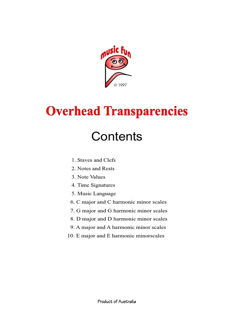 Overhead Transparencies Overhead Transparencies | PDF | Pitch (Music ...