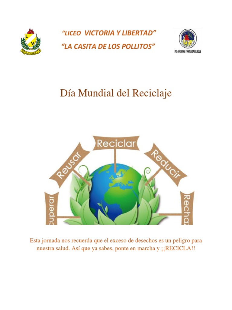 Día Mundial Del Reciclaje | PDF | Reciclaje | Residuos
