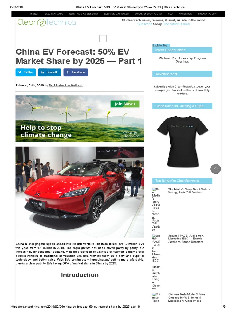 China EV Forecast - 50% EV Market Share by 2025 - Part 1 ...