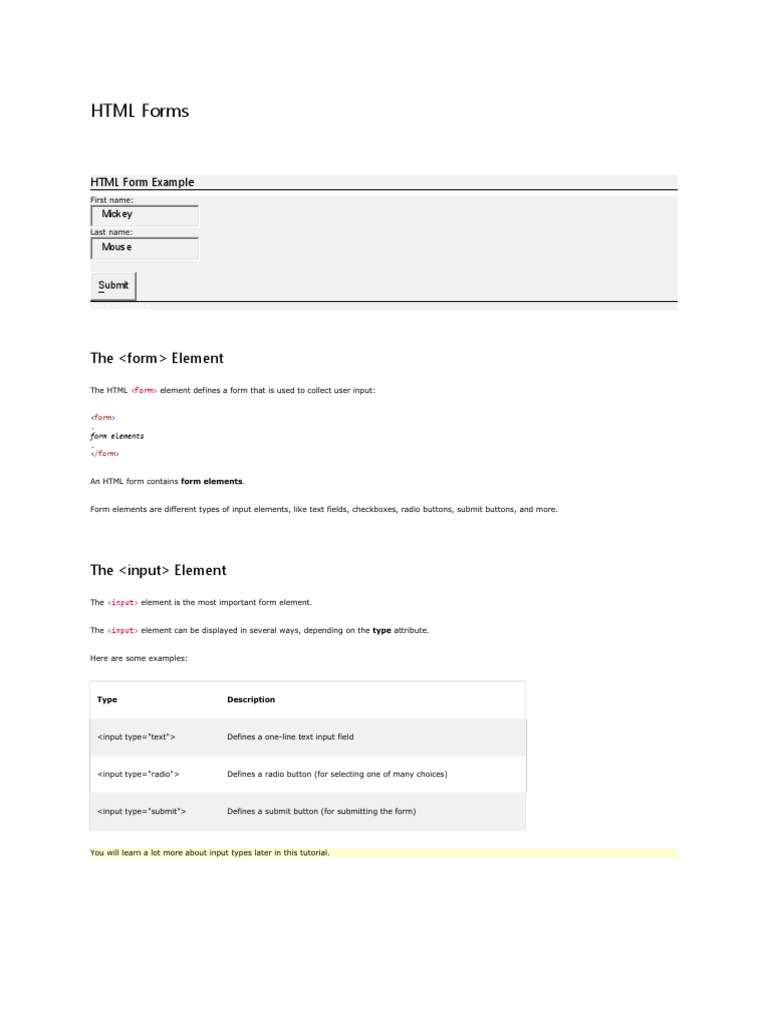HTML Forms | PDF | Digital Technology | Hypertext