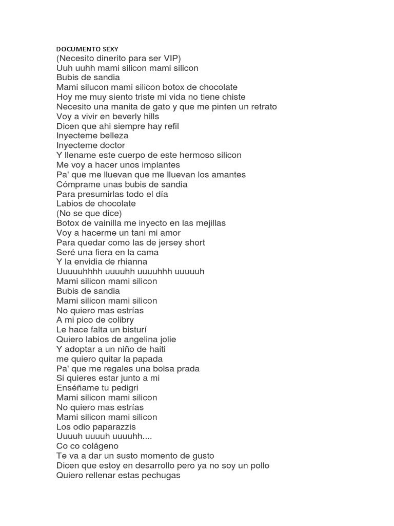 Letra Mami Silicon | PDF