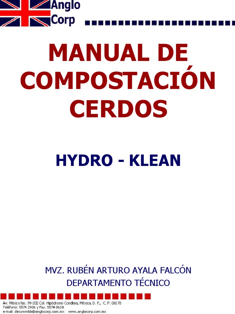 Hydro Klean Manual de Compostacion Cerdos PDF | PDF | Compost | Residuos