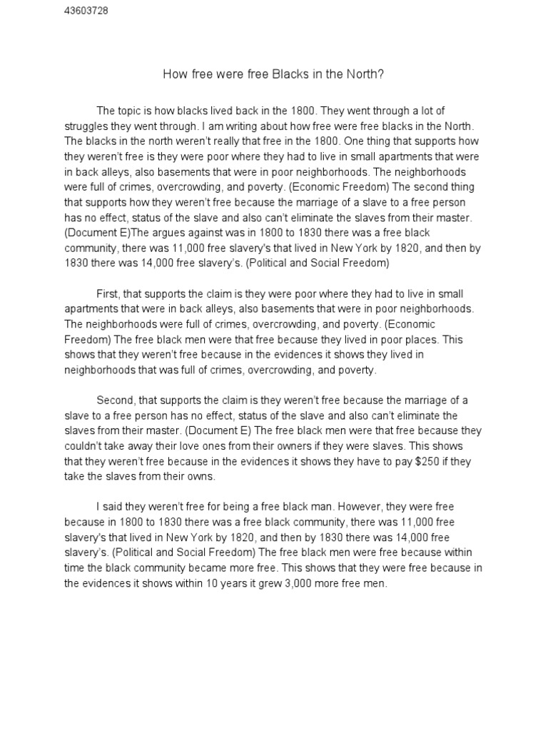 How Free Were Free Blacks in The North | PDF | Black People | Slavery