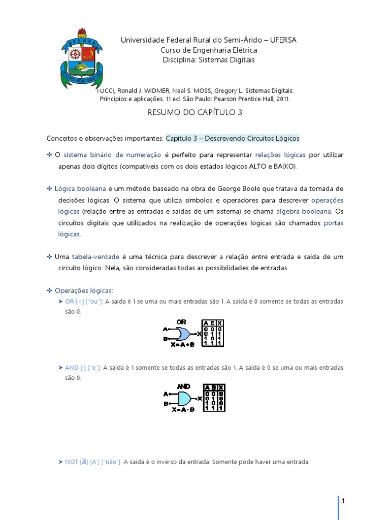 Sistemas Digitais - Resumo Cap 3 | PDF | Eletrônicos digitais | VHDL