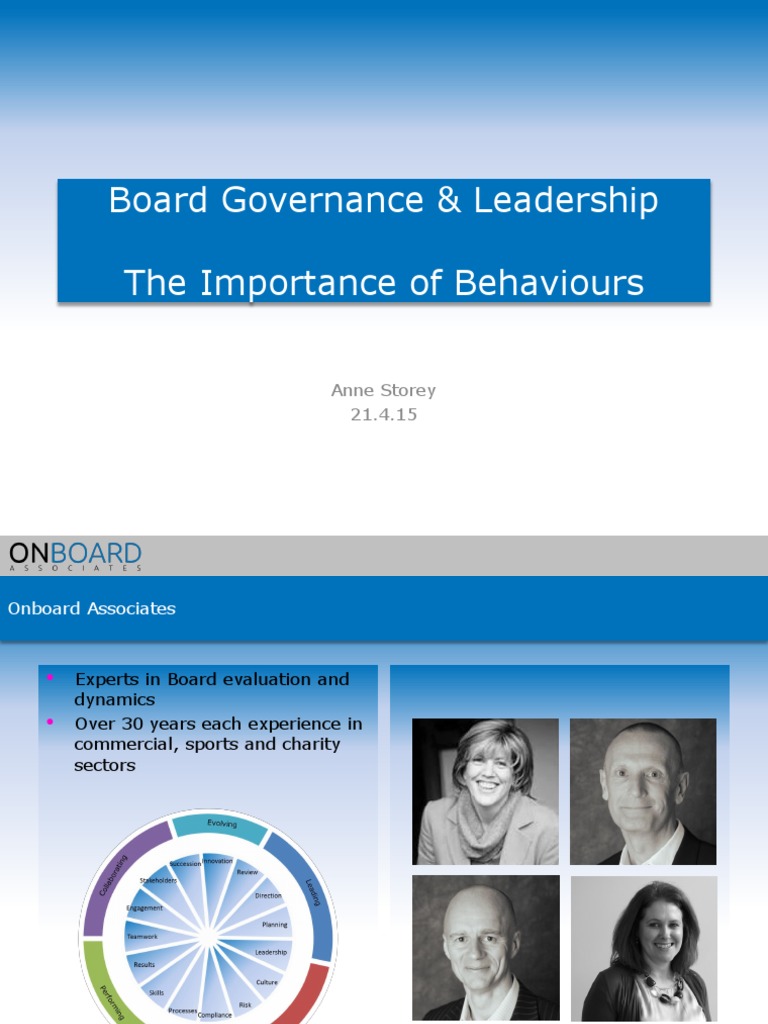 Keynote - Anne Storey | PDF | Board Of Directors | Corporate Governance