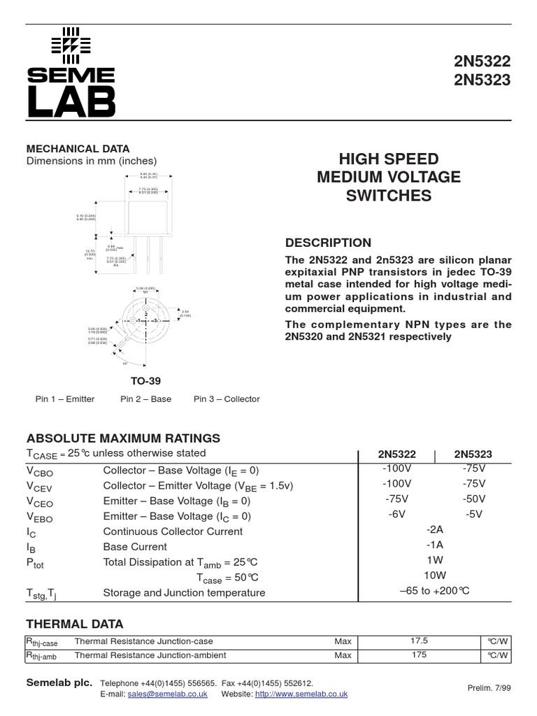 Description: Pin 1 - Emitter Pin 2 - Base Pin 3 - Collector | PDF ...