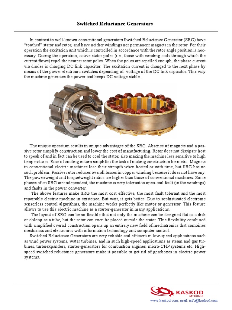 SRM Generators 03-10-2016 | PDF | Power Inverter | Engines