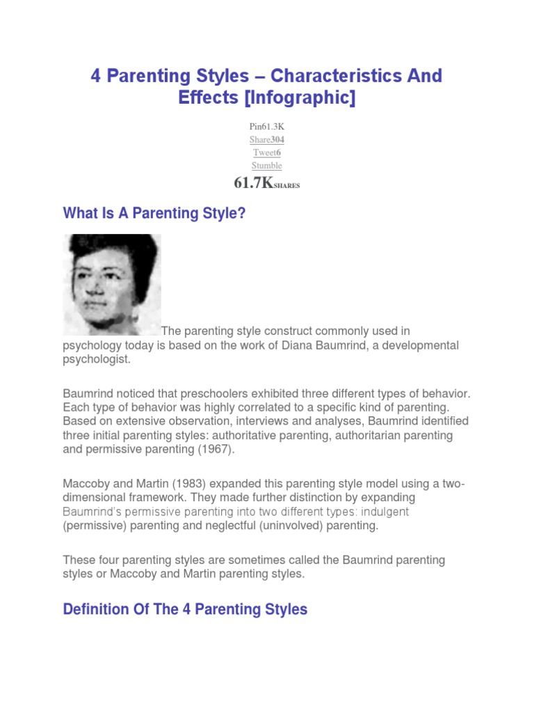 4 Parenting Styles | PDF | Nature Versus Nurture | Parenting