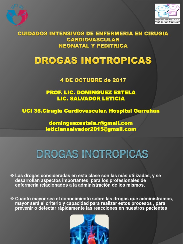 Drogas Inotropicas | PDF | Sistema cardiovascular | Fisiología
