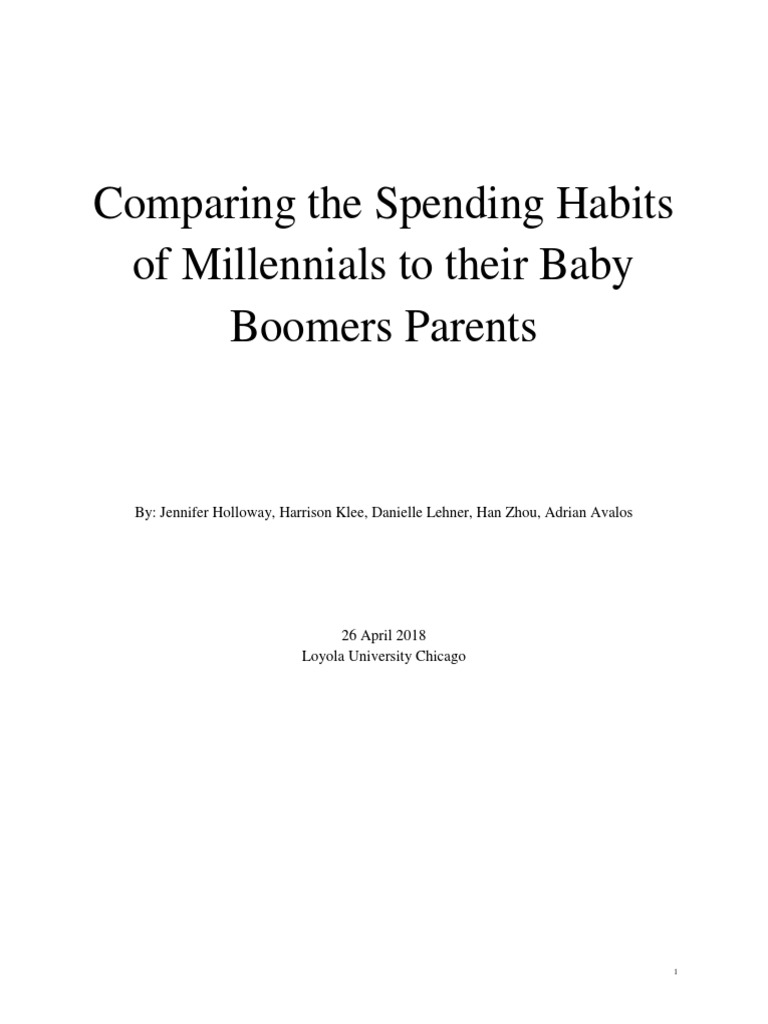 Spending Habits Paper Group of 5 | PDF | Millennials | Sharing Economy