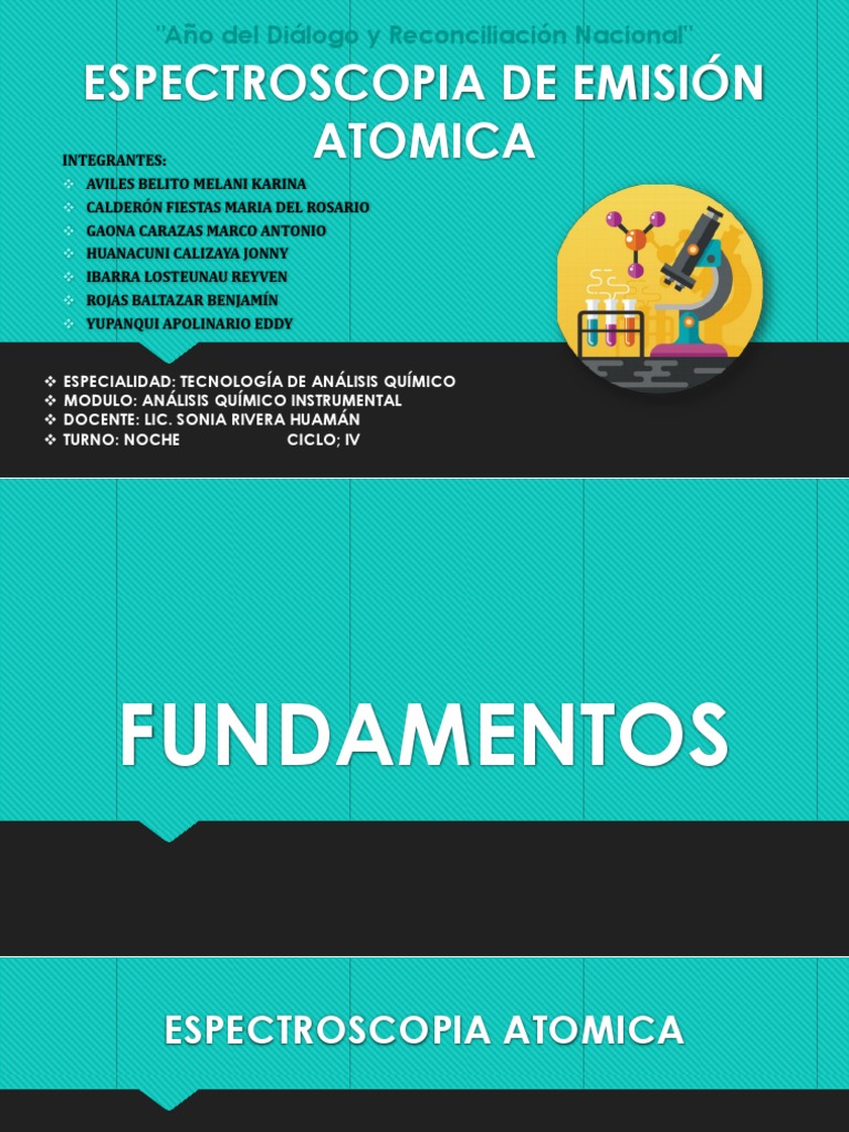Espectroscopia de Emisión Atomica | PDF | Espectroscopia | Química