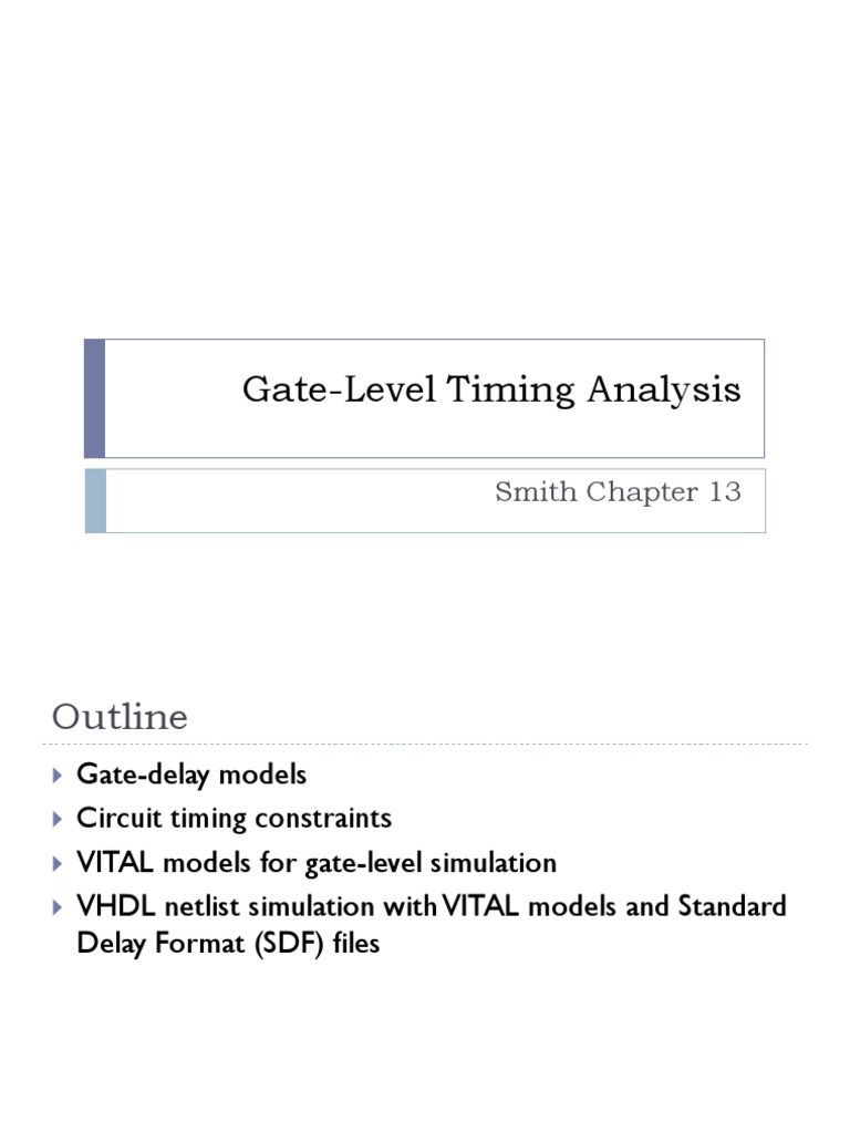 Timing Analysis | PDF | Vhdl | Computer Engineering