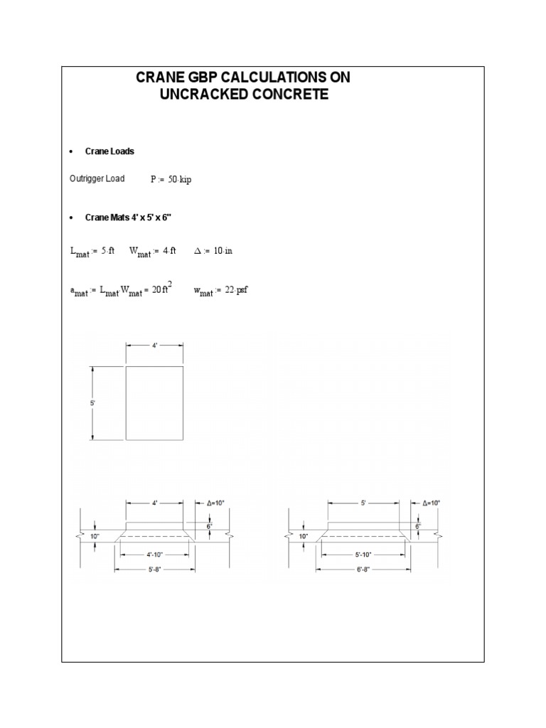 Crane GBP Calculations On Uncracked Concrete | PDF